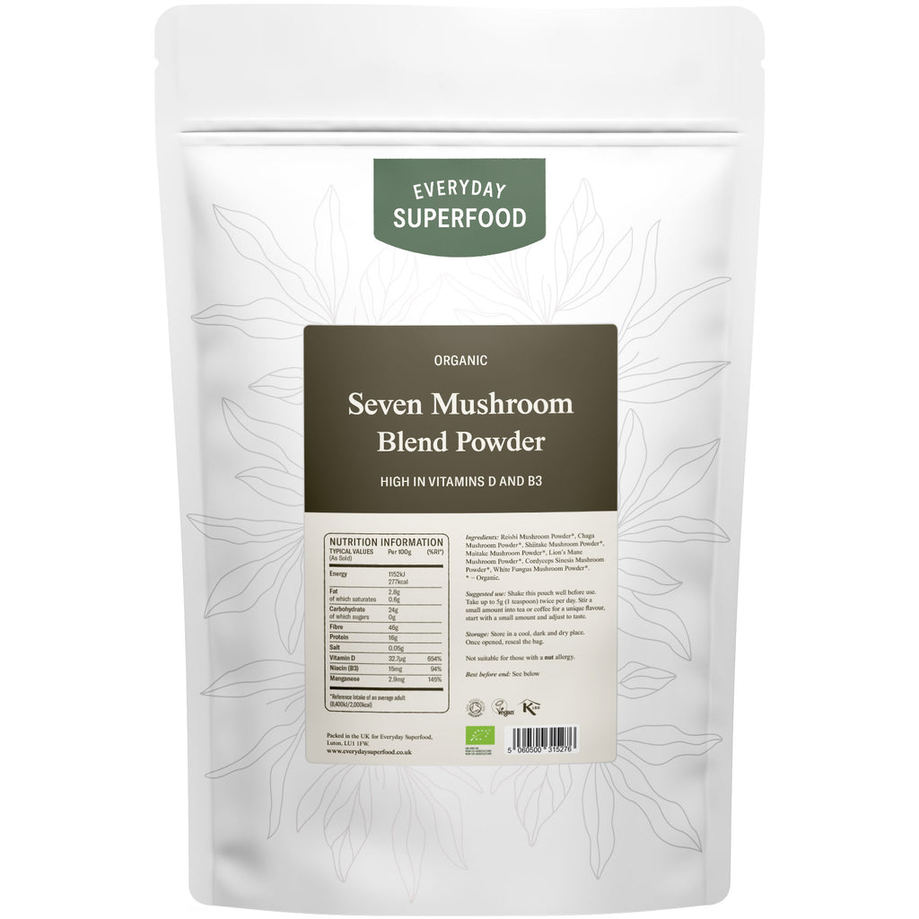 Organic Seven Mushroom Blend Powder – Everyday Superfood