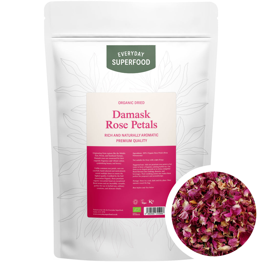 Organic Dried Damask Rose Petals – Everyday Superfood